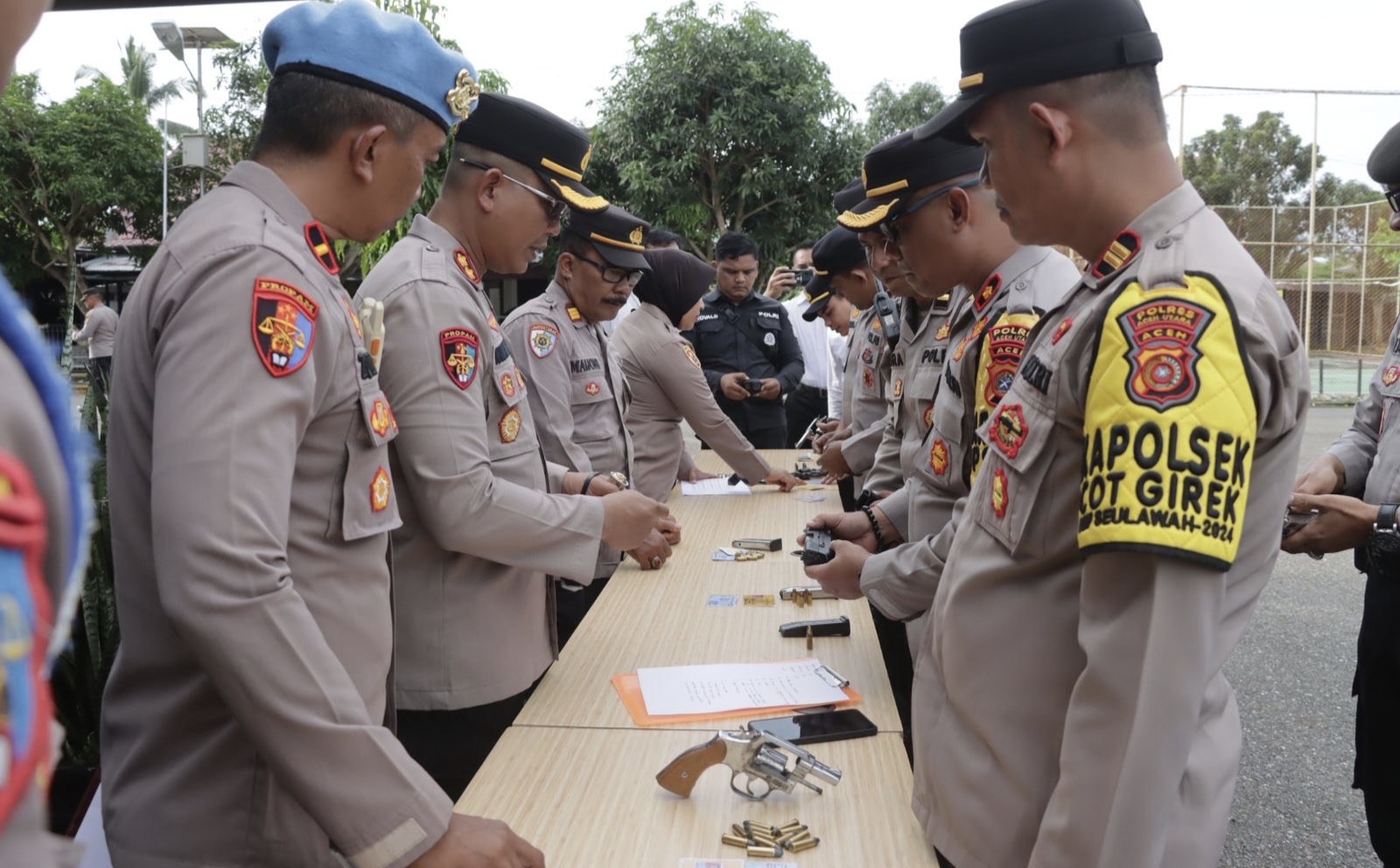 23 Senjata Api Personel Polres Aceh Utara Ditarik
