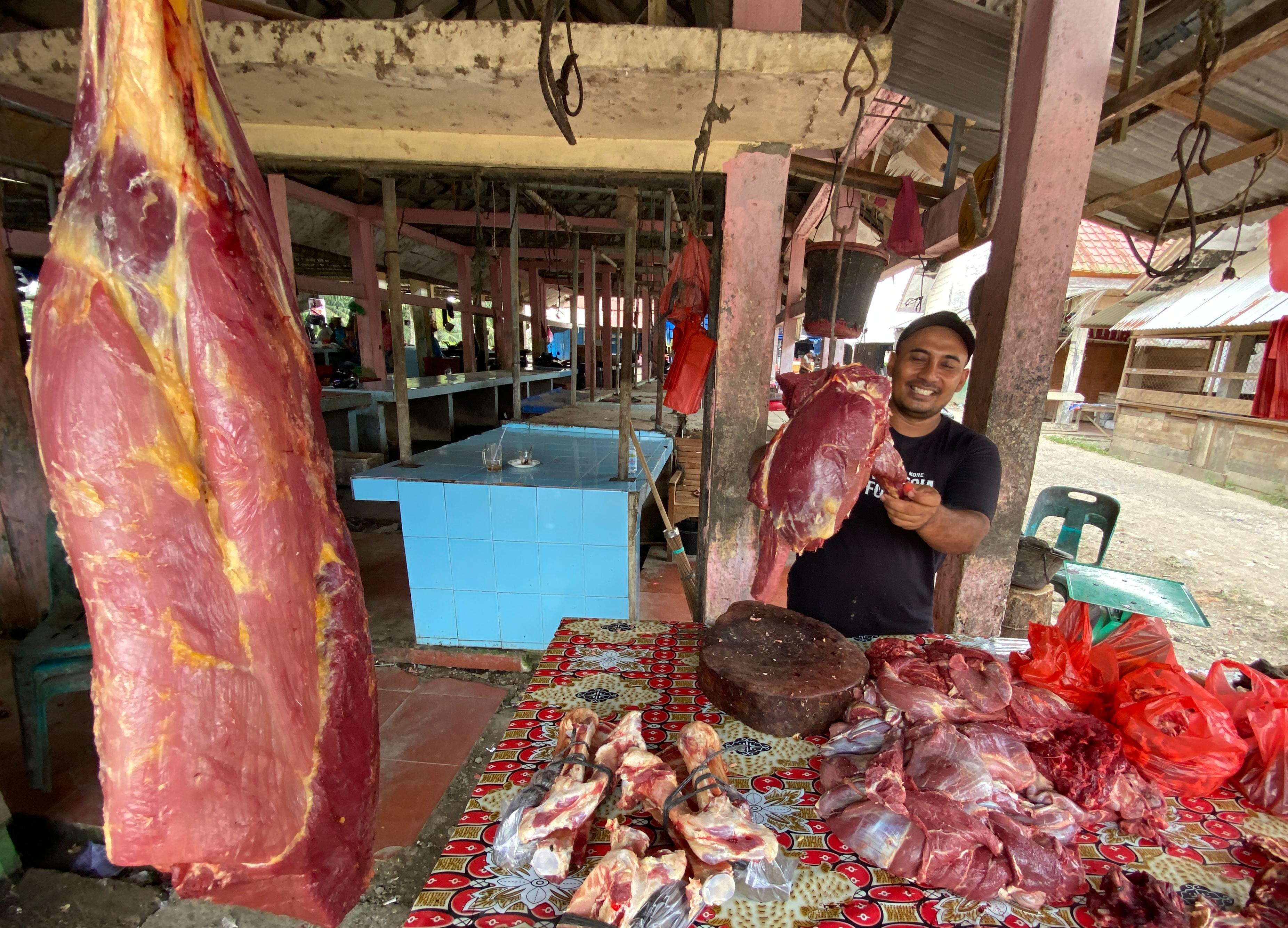 Segini Harga Daging Sapi dan Ayam di Pasar Lhoksukon Aceh Utara