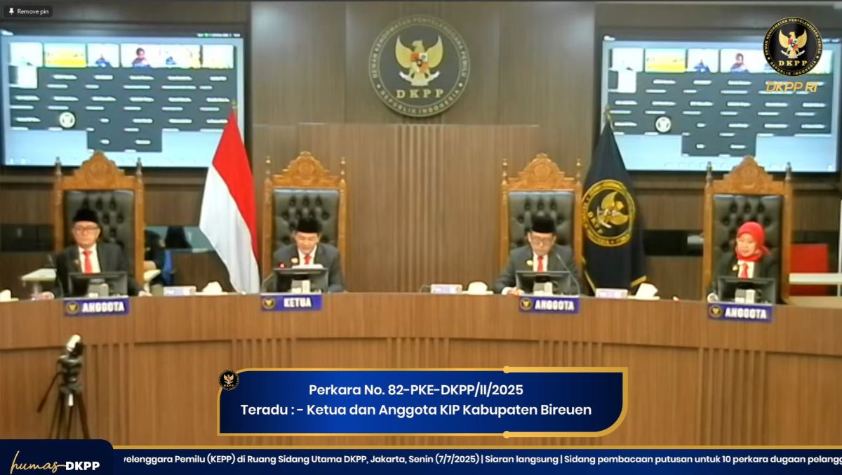 DKPP Hentikan Perkara Dugaan Pelanggaran Etik KIP Bireuen