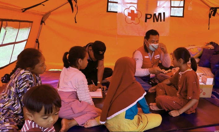 PMI Bener Meriah Gelar Pemeriksaan Kesehatan Pengungsi di Wih Pesam